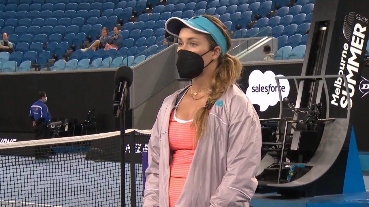 Danielle Collins on-court interview (3R) | Melbourne Summer Series 2021 ...