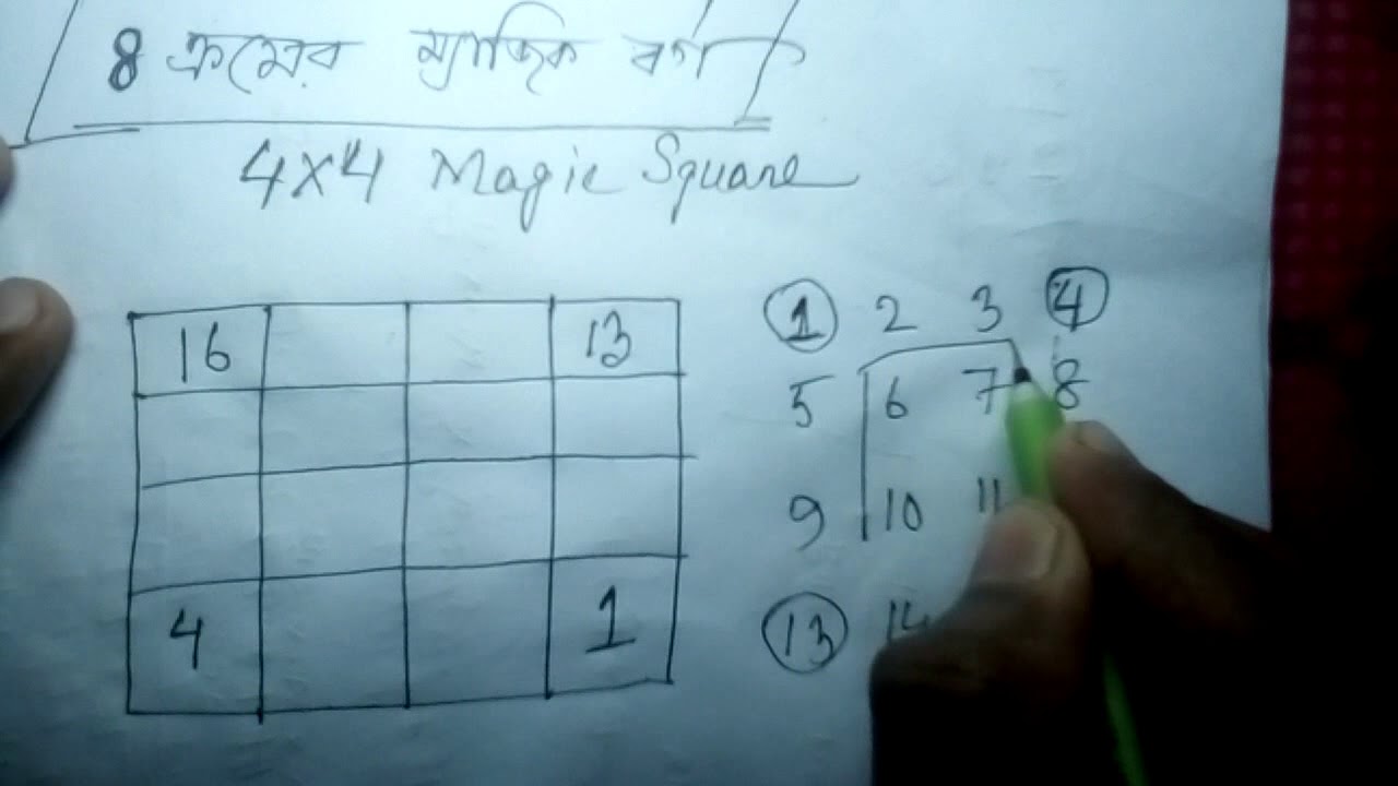 4x4 Magic Square YouTube 4x4-magic-square-youtube