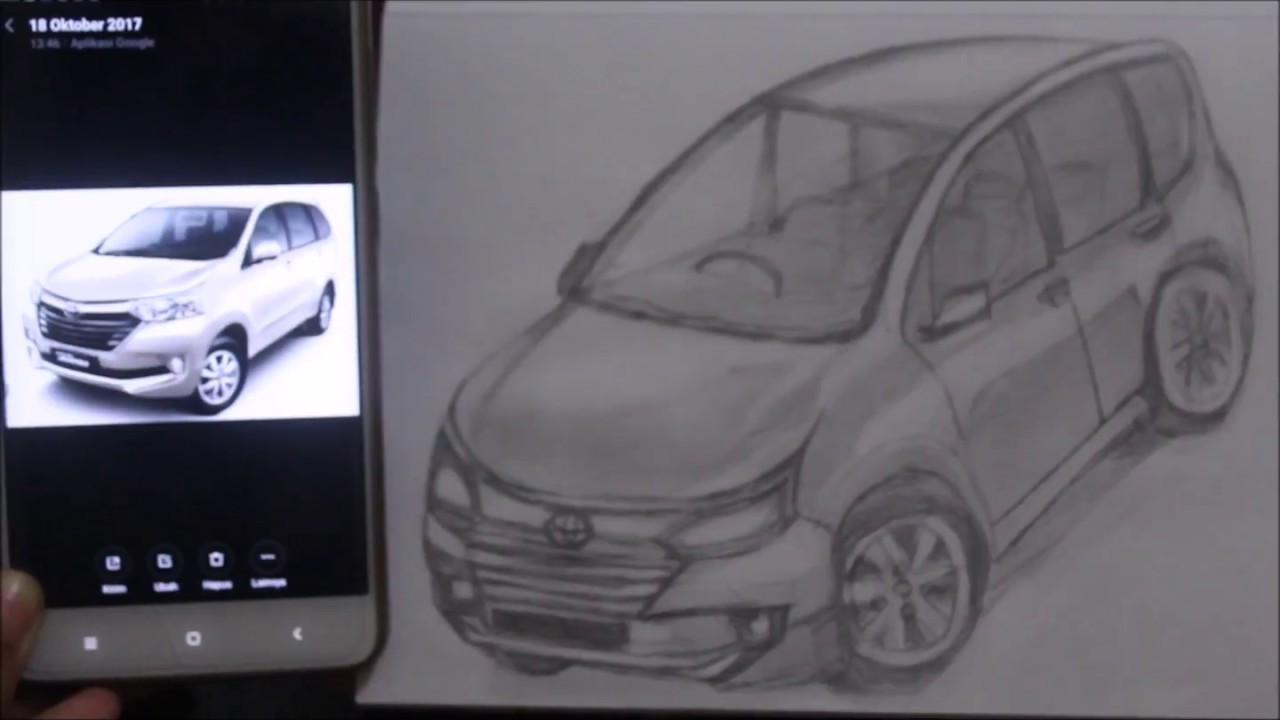 SKETSA MOBIL DENGAN MENGGUNAKAN PINSIL MUDAH DI PELAJARI - YouTube