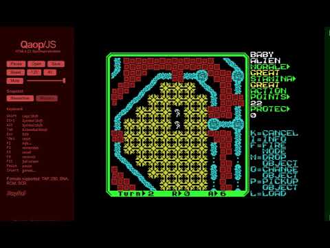 Rebelstar II - ZX Spectrum Sinclair - emulador Qaop JS - YouTube