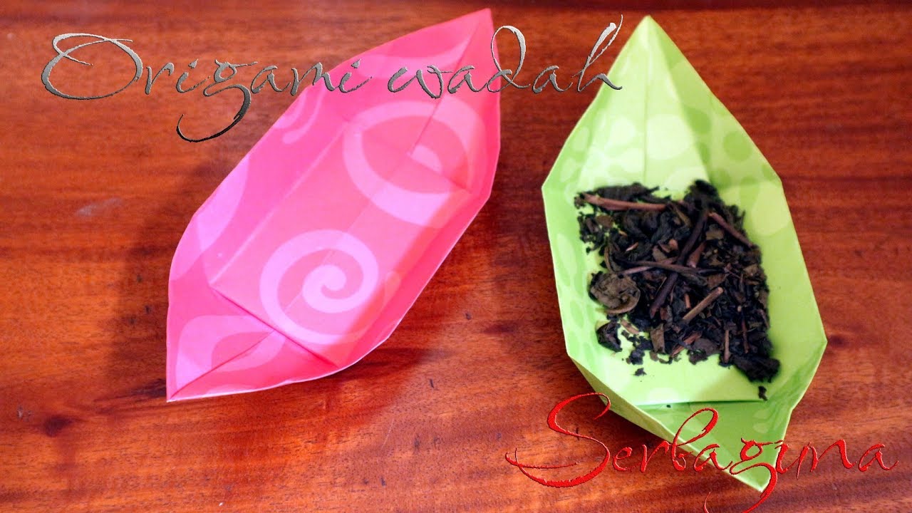 Origami Wadah teh serba guna origami bowl how to make - YouTube