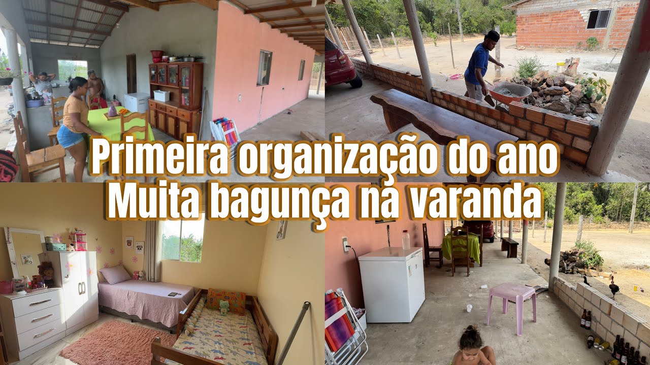 PRIMEIRA FAXINA NA VARANDA DEPOIS DO ANO NOVO//ELE COMEÇOU A FAZER O ...
