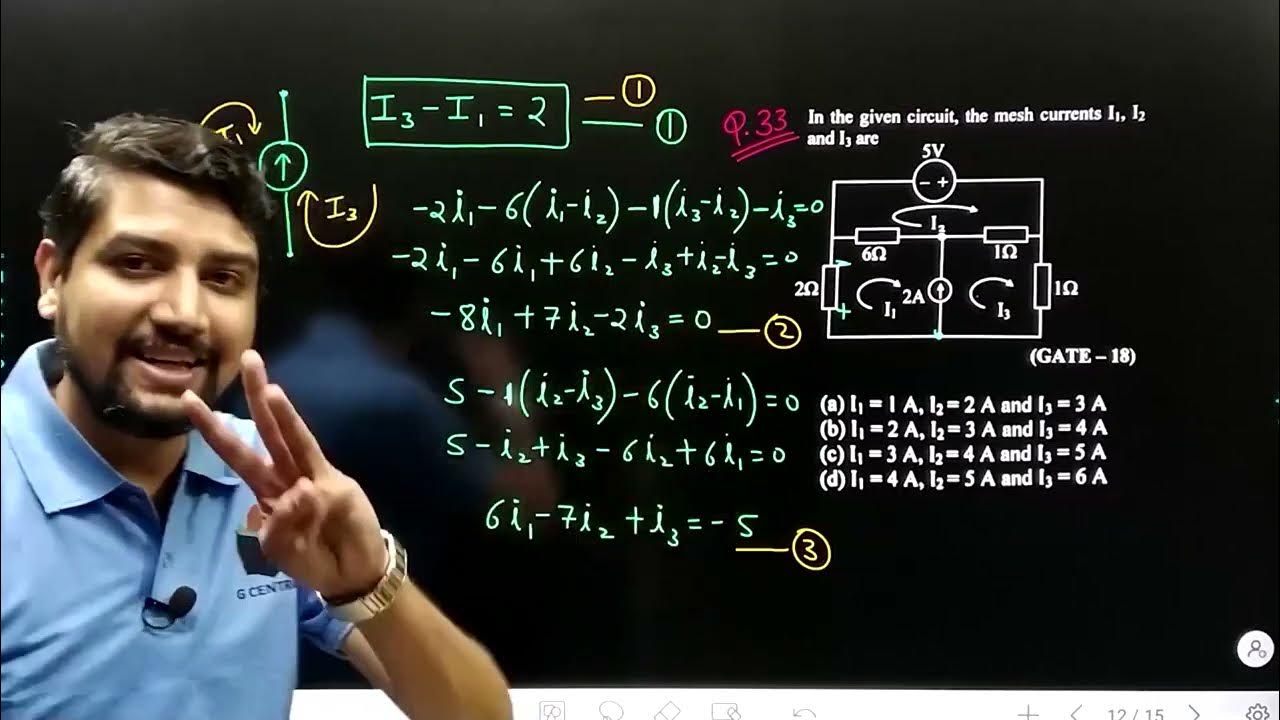 Lec 08 Mesh OR Loop Analysis || Source Transformation || Network Theory Crash Course For GATE ...