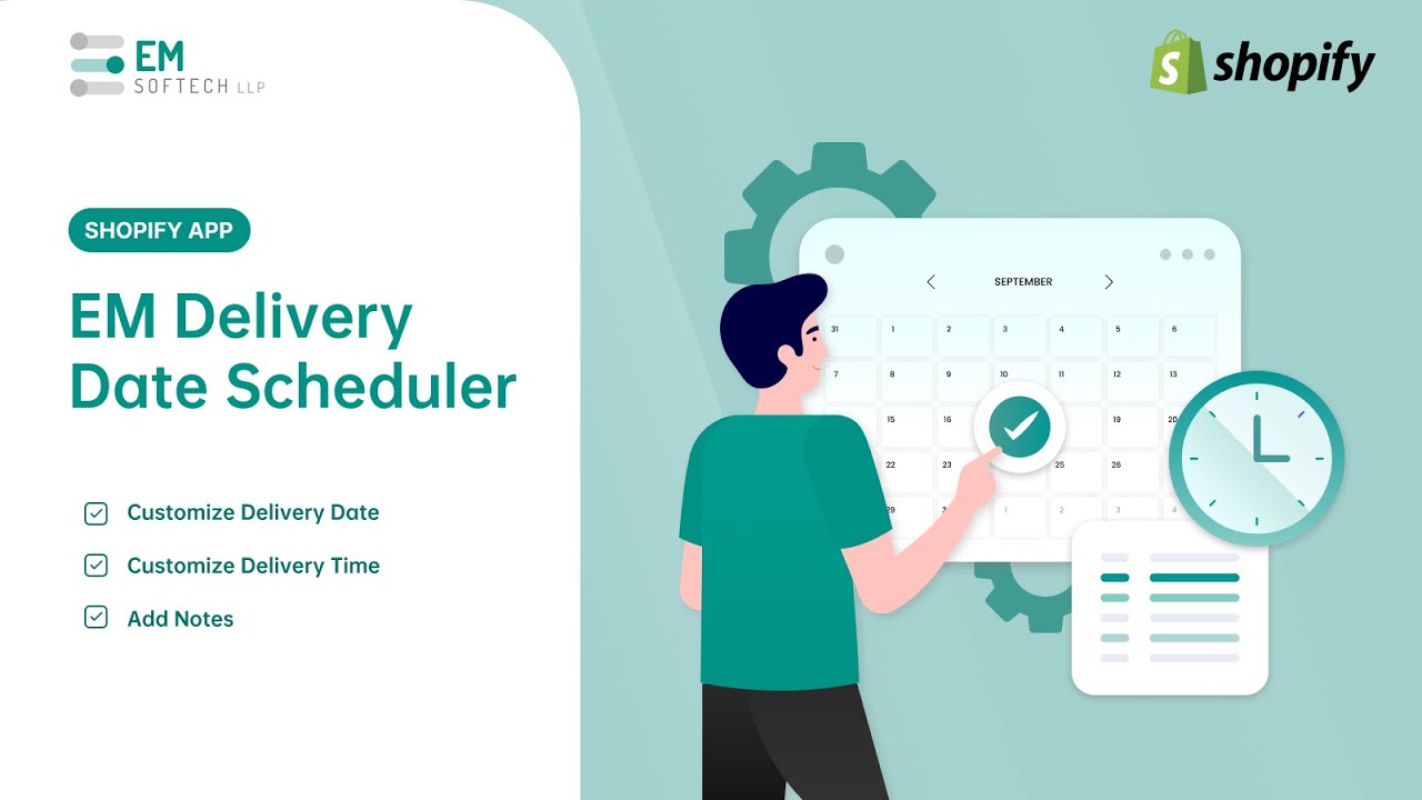 EM Delivery Date Scheduler | Shopify App by EM Softech - YouTube