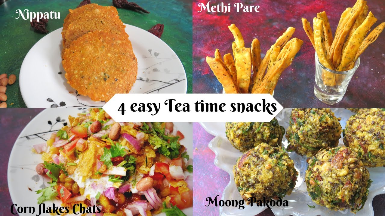 4 easy Tea time snacks|4 ಸಂಜೆ ತಿನಿಸುಗಳು |feel the food - YouTube