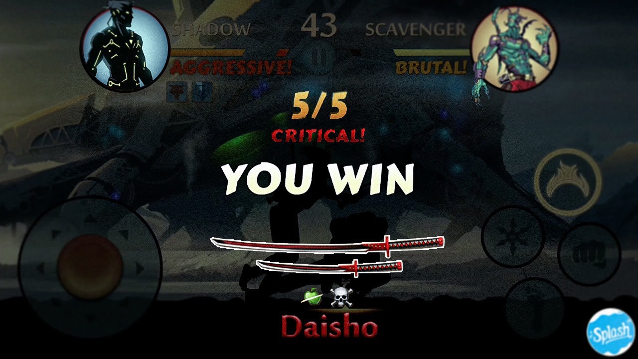 SHADOW FIGHT 2 | How to get 5 Critical Hits with the Daisho sword - YouTube