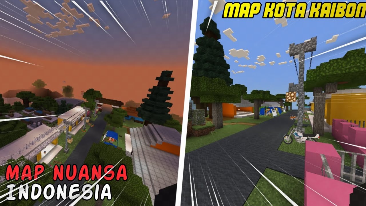Minecraft map nuansa Indonesia (map kota kaibon ) - YouTube