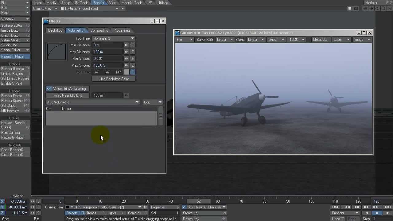 11.5 LightWave - Creating ground fog using the new fog texture feature ...