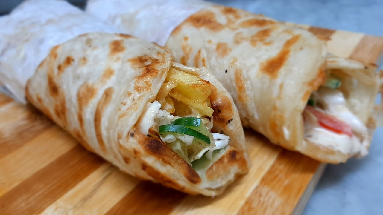 Chicken Paratha Roll Recipe |Chicken Paratha Shawarma |chicken Recipe ...