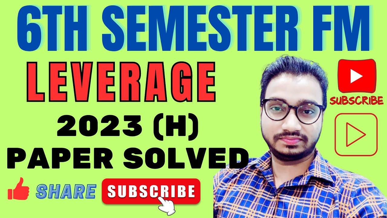 6th Sem FM || 2023 (Honours) paper solved - YouTube
