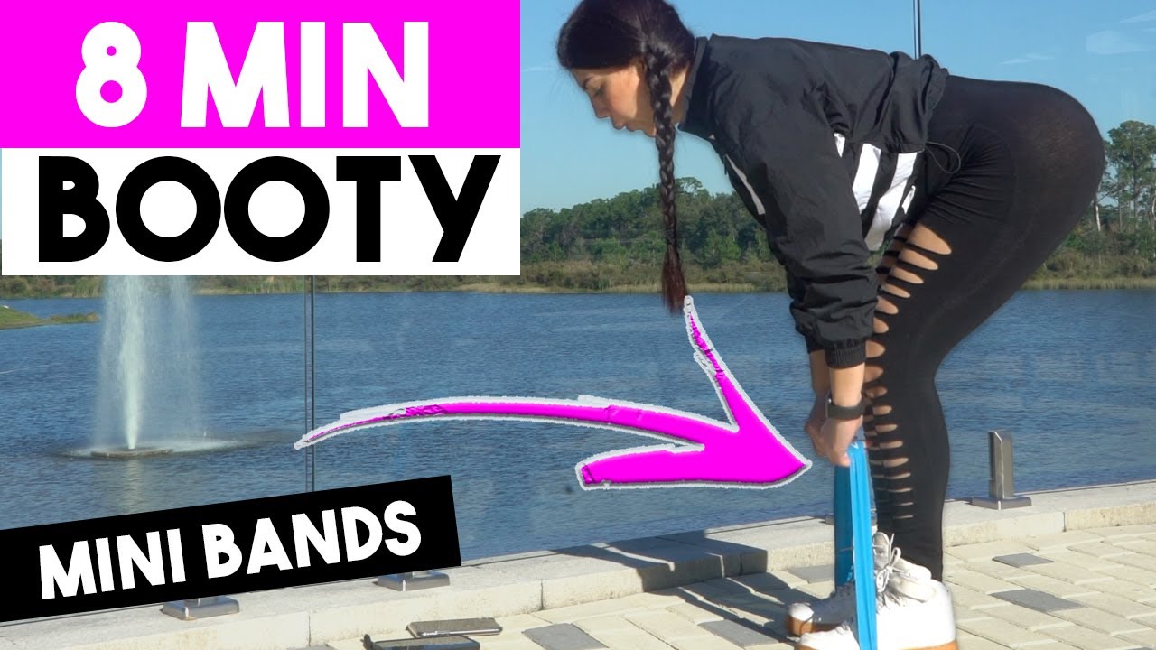 8 Min Resistance Band Booty Workout Follow Along At Home Youtube