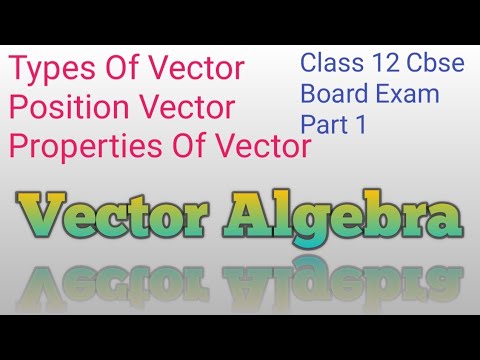 #Vector Algebra #properties of Vector Class 12th Maths #Types Of Vector ...