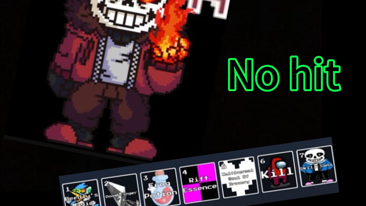 HARDTALE SANS NO DAMAGE TAKEN CHALLENGE (Unwavering soul) - YouTube