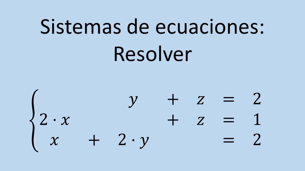 Sistemas de ecuaciones - Ejercicio 22 - Resolver el sistema de ...