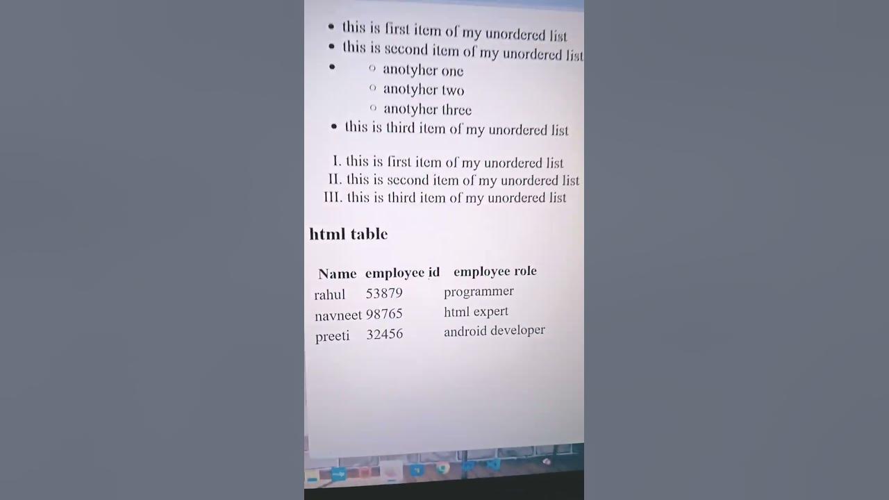 Tables And Listshtml Css Trending Htmlcss Youtube