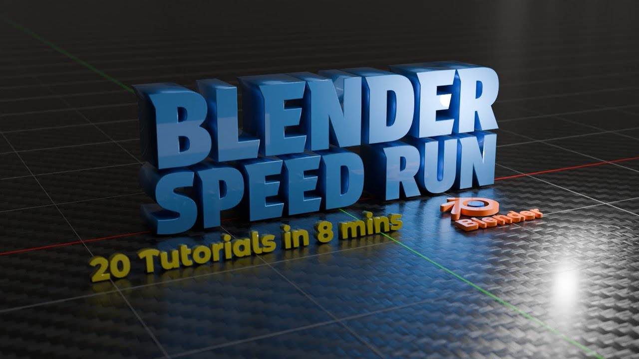 Blender SPEED RUN - 20 Text Effect Tutorials in 8 minutes! - YouTube