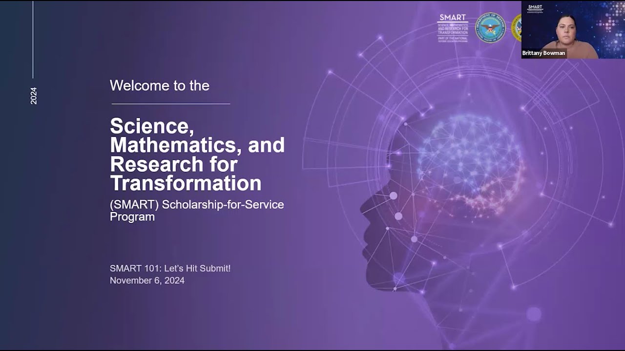 SMART Scholarship for STEM Let's Hit Submit! Webinar - YouTube