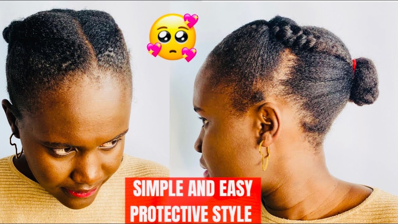 ONLY 3 MINUTES !😳SIMPLE and QUICK PROTECTIVE HAIRSTYLE ON NATURAL HAIR ...