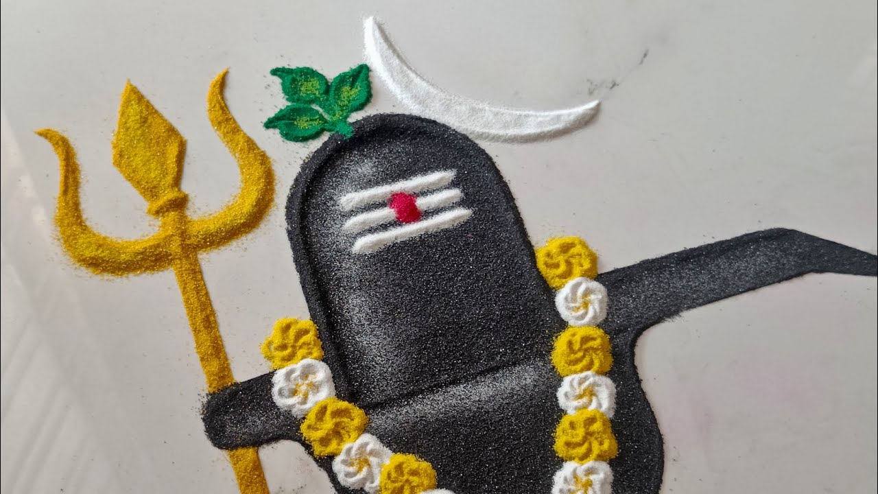 Mahashivratri shivling rangoli easy. Shivratri special rangoli designs ...