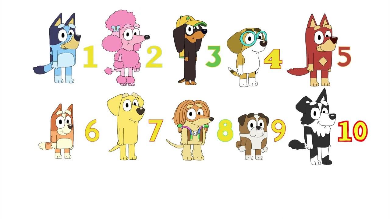 Bluey and Her Friends Count to 10 - YouTube