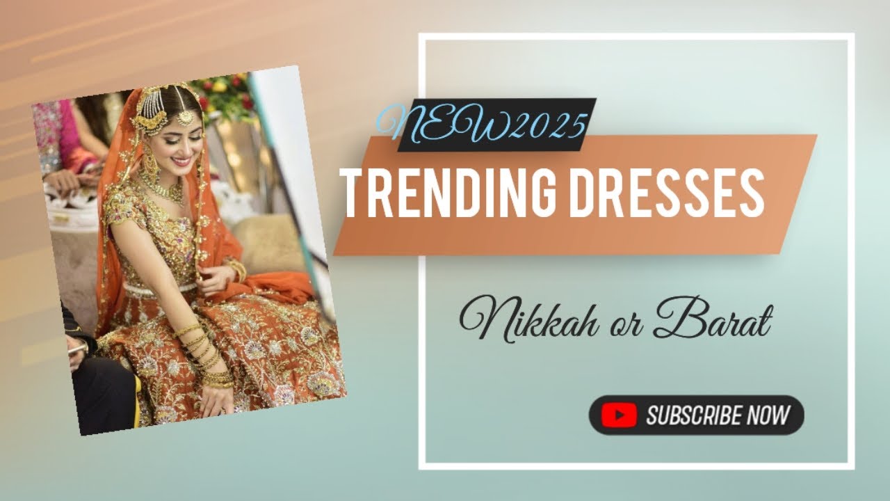 Nikkah or Barat dresses//Colour ideas for bridal & groom//Trending ...