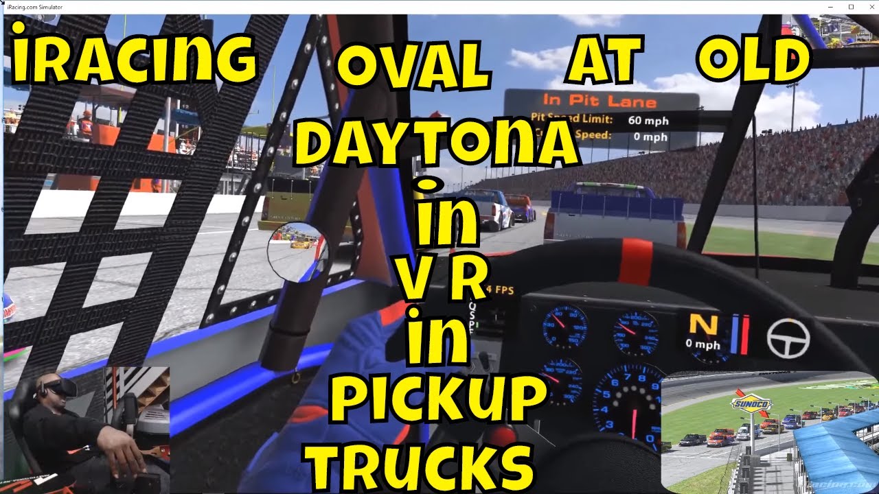iRacing Oval at Old Daytona in VR in Pickup Trucks - YouTube