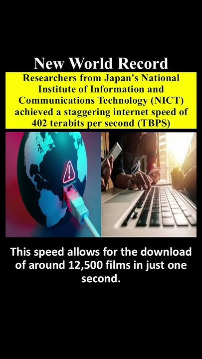 Record Alert 📢 Japan Internet Speed 402 TBPS 😲 - YouTube