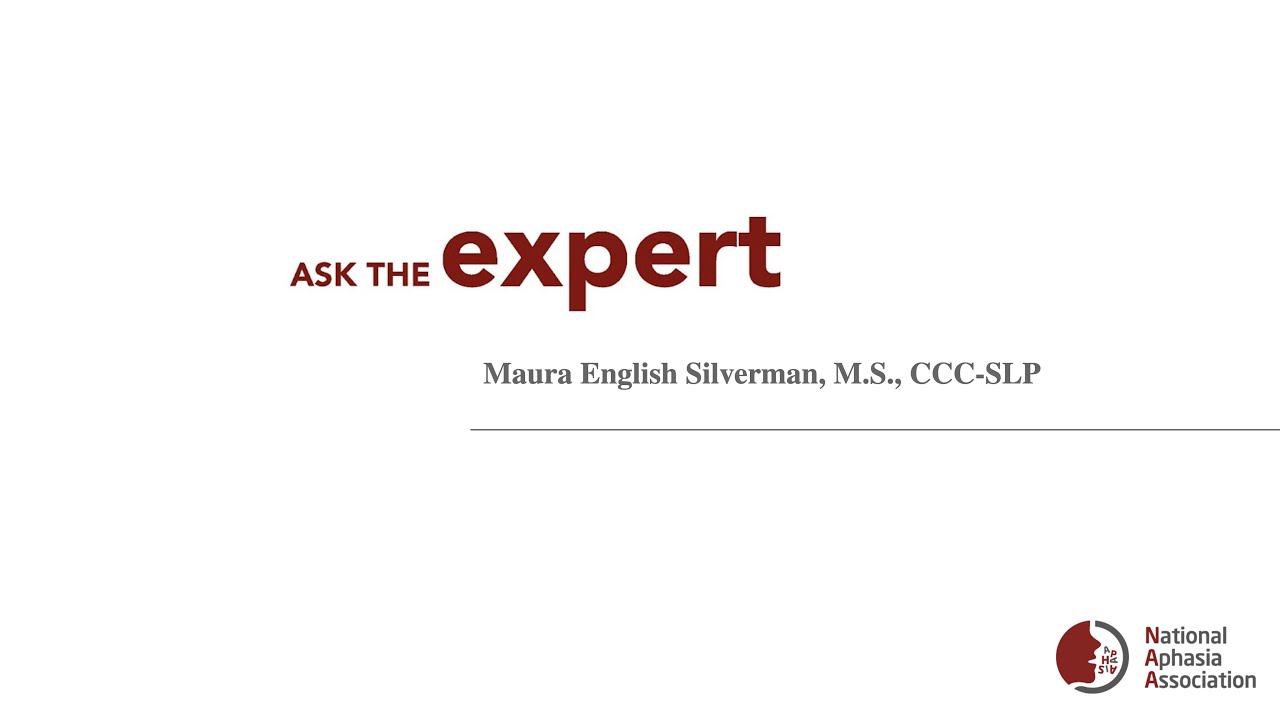 Ask the Expert with Maura E Silverman, MS, CCC SLP - YouTube