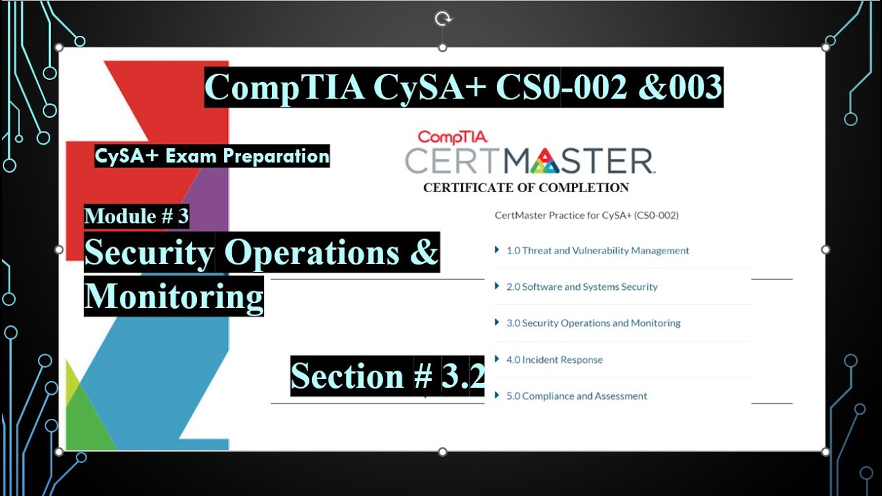 CompTIA CySA+ CertMaster Practice Questions | Domain 3.2 | Cysa+ Dump ...