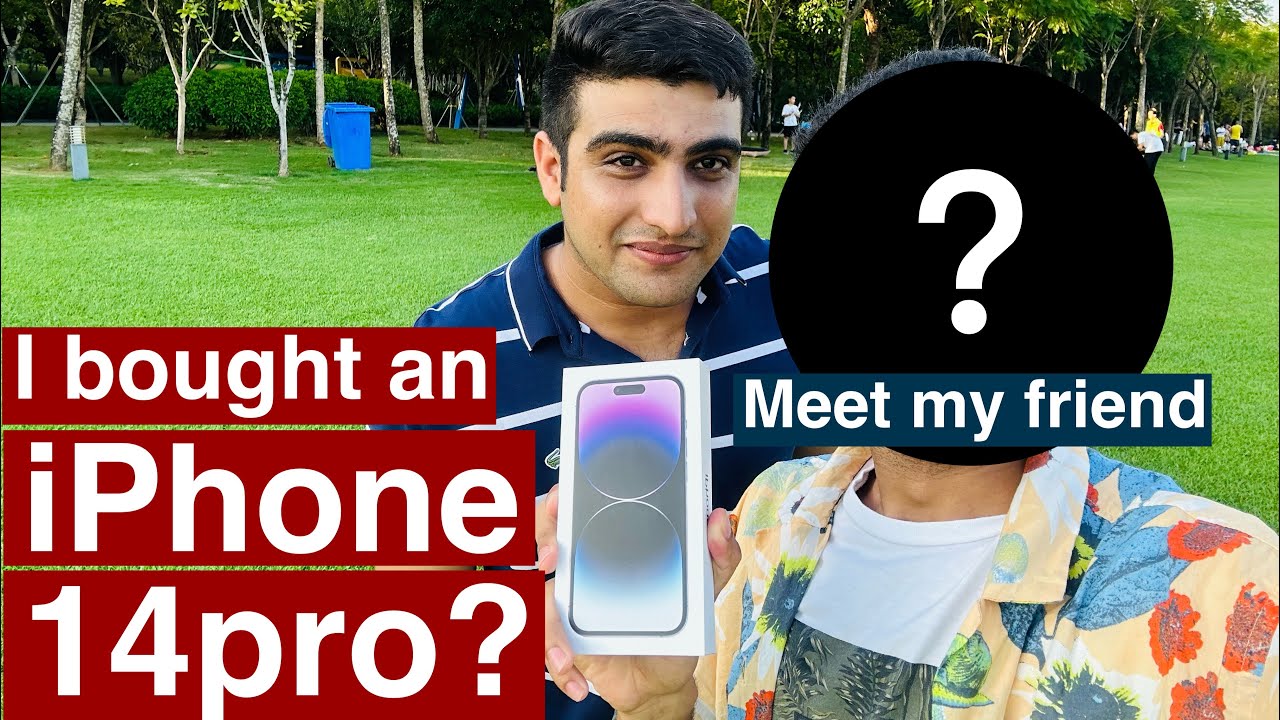 I bought an iPhone 14 pro | I phone 14 pro unboxing |meet my friend ...