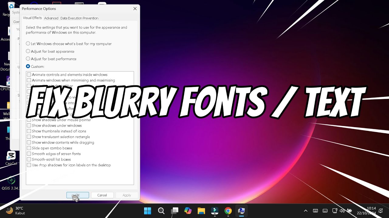 How to FIX Blurry Fonts or Text Not Clear in Windows 11 - YouTube