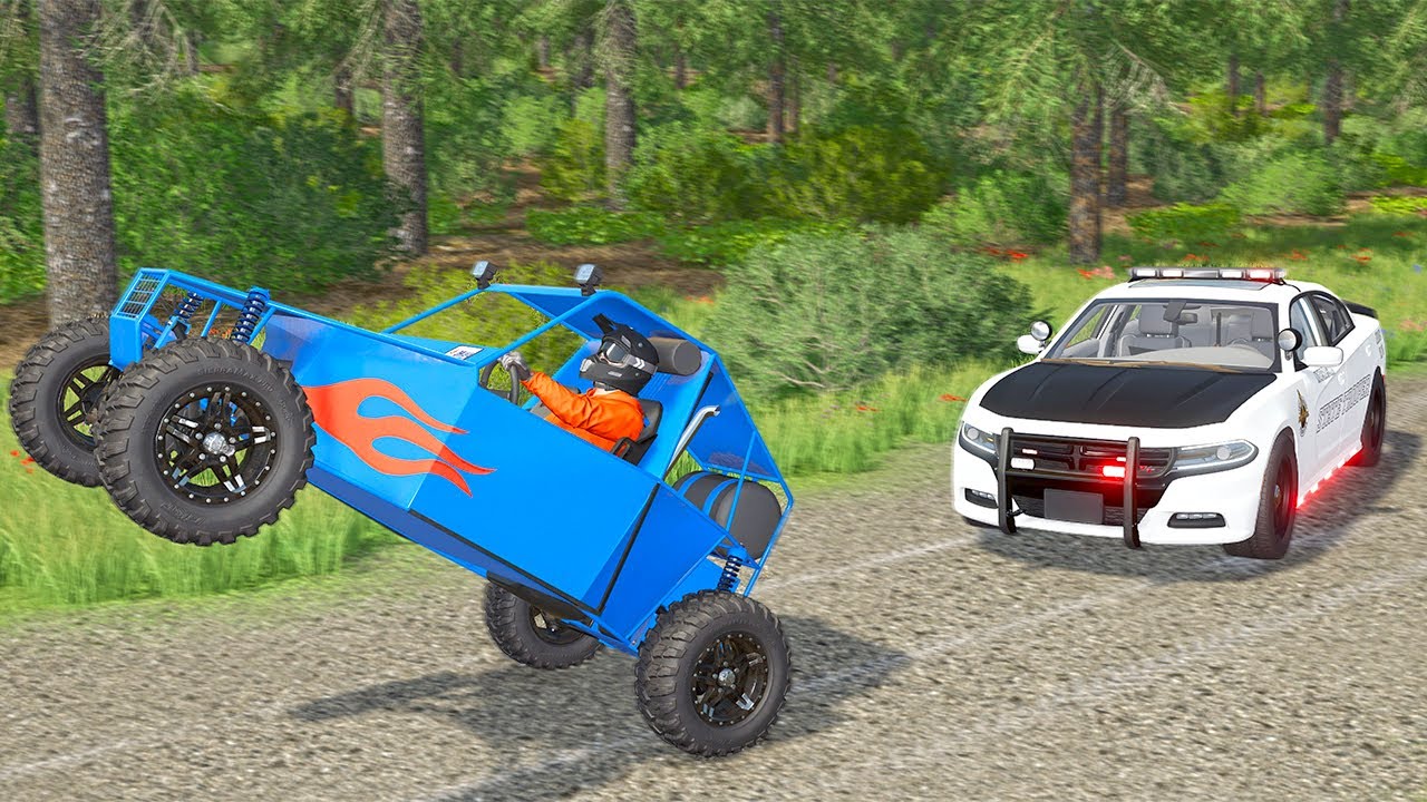 GO KART Evading the POLICE on Mountain Trails - YouTube