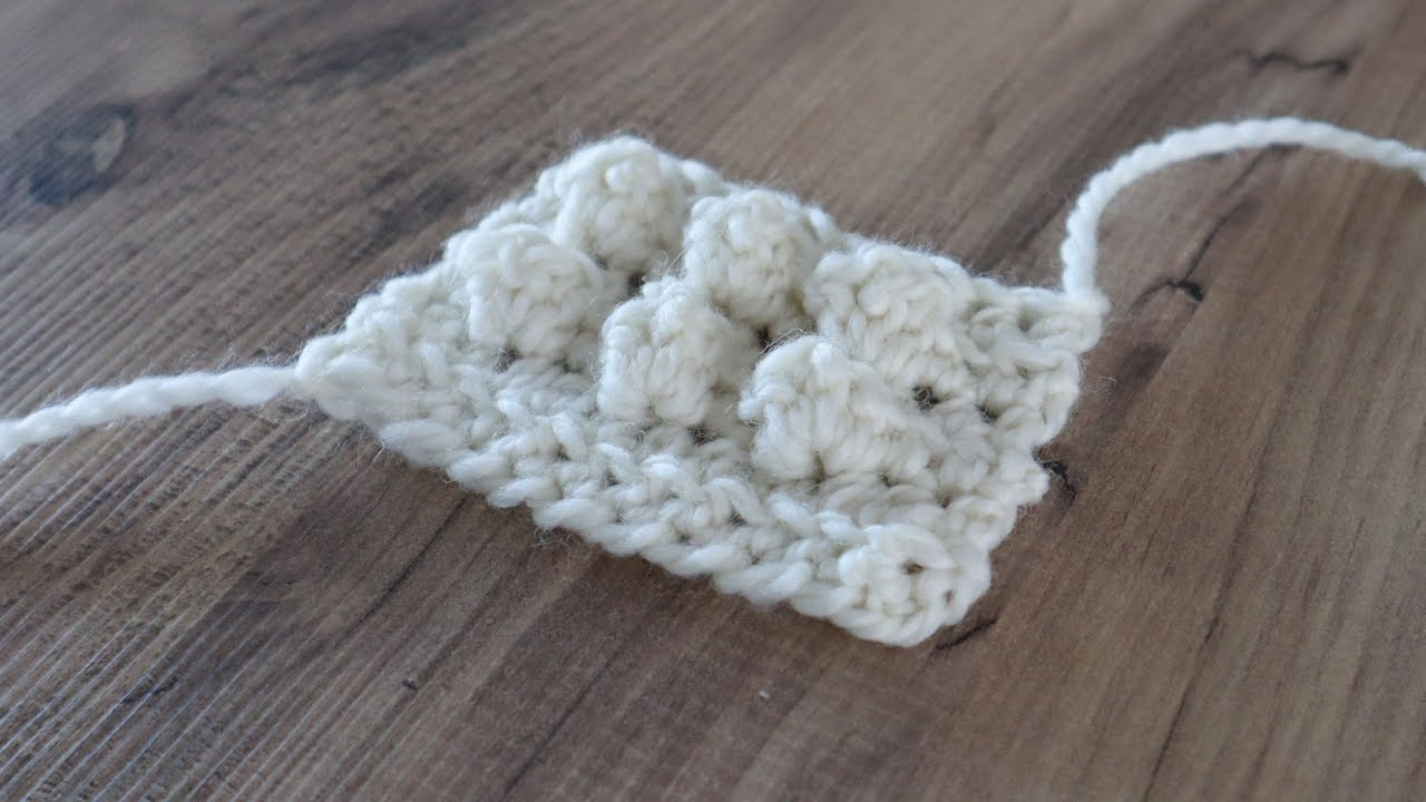 Crochet popcorn stitch tutorial (how to crochet 3d popcorn stitch ...