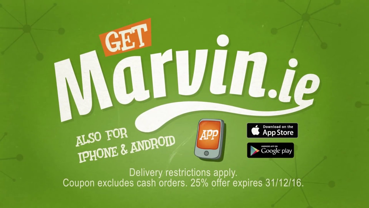 Marvin TV Ad Order Takeaway Food Online for Delivery - YouTube