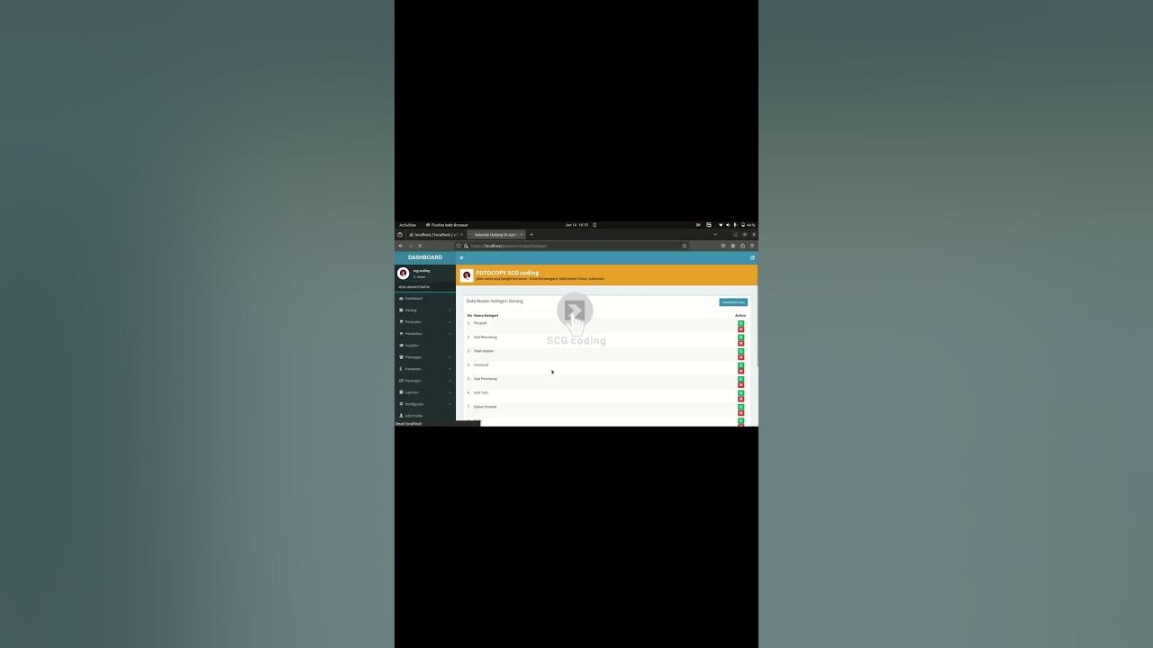 Aplikasi Sistem Informasi Penjualan Barang berbasis web free part 2 #shorts - YouTube