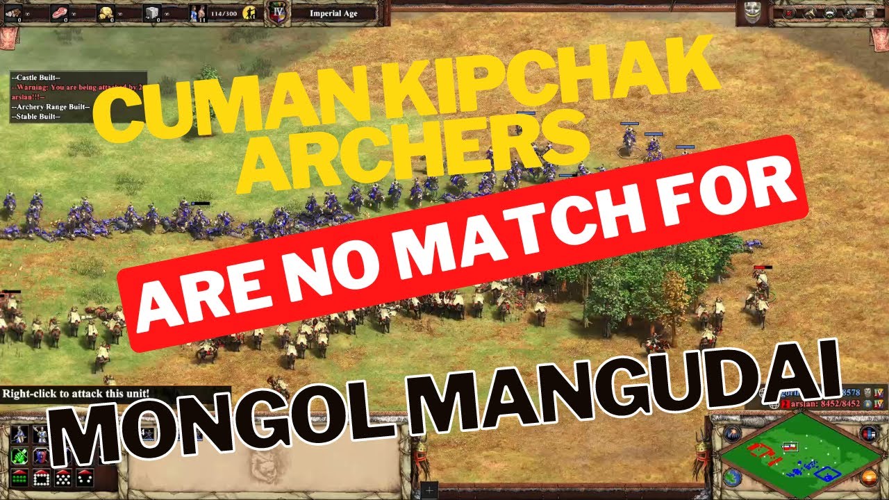 AOE2: 100 CUMAN ELITE KIPCHAK ARCHERS GET TAKEN OUT EASILY BY 100 ...