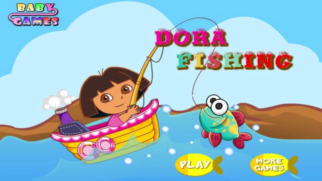 Dora Fishing Game for Kids - YouTube