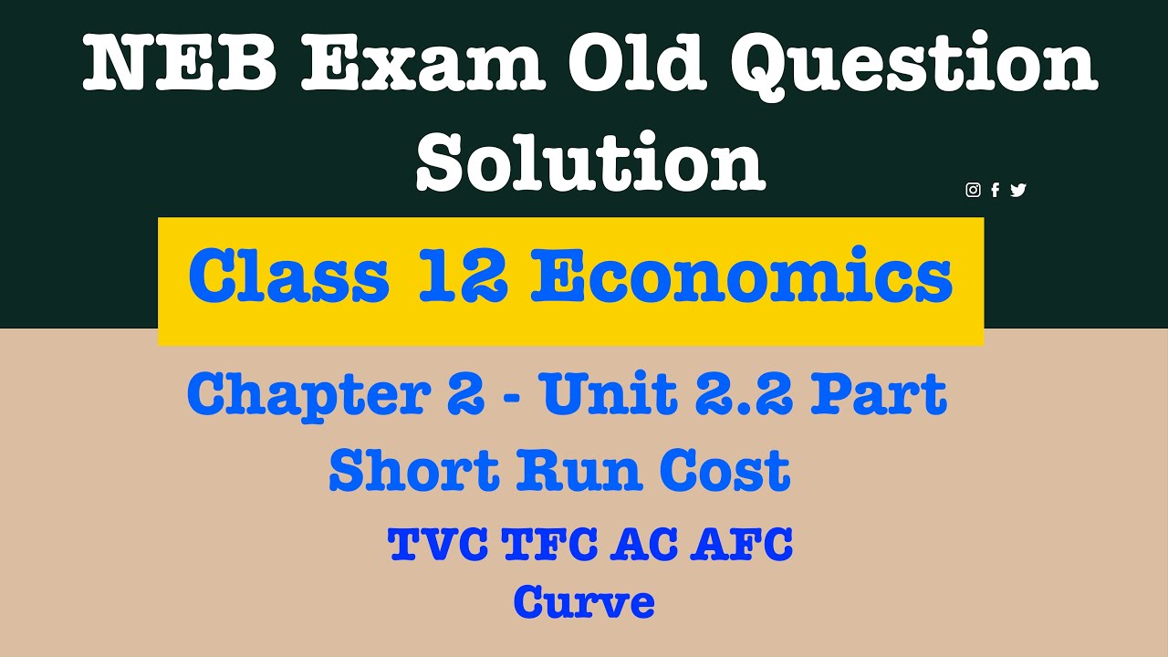 Class 12 Economics|Unit 2.2|Part 4|Long Questions Numerical Solutions ...
