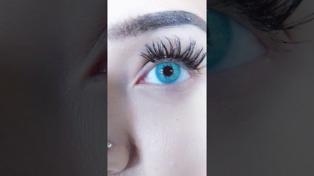 Freshtone aqua blue contacts (super naturals) - YouTube