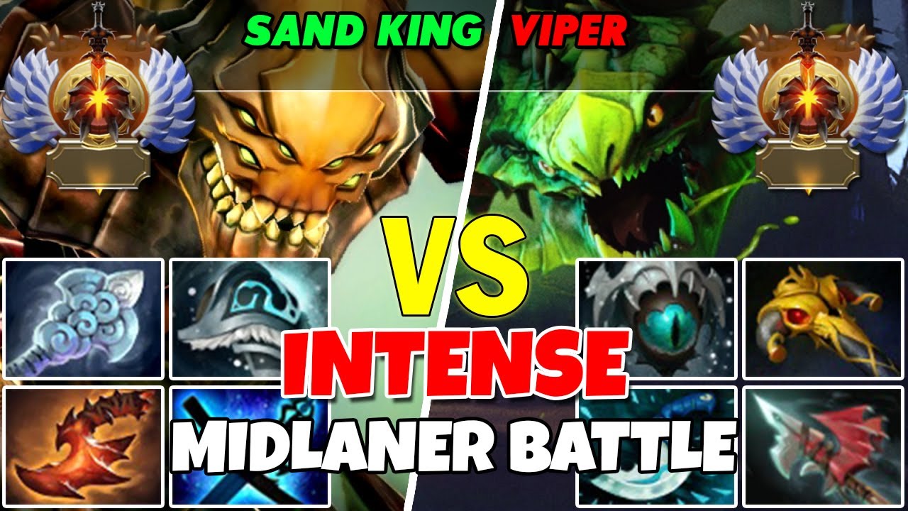 SAND KING (Mid) vs VIPER (Mid) - Epic Battle Of Immortal Rank Dota 2 ...