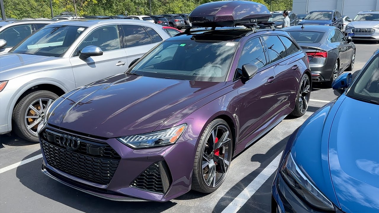 INSANE 2023 Audi RS6 Avant SOLD! | Merlin Purple w/ Matching Roofbox ...