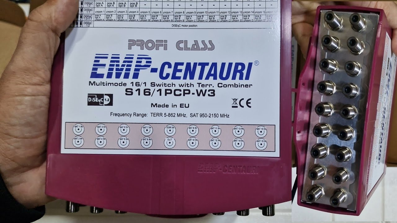 متوفر حاليا سويش📡DiSEqC switch S16/1PCP-W3 EMP CENTAURI - YouTube