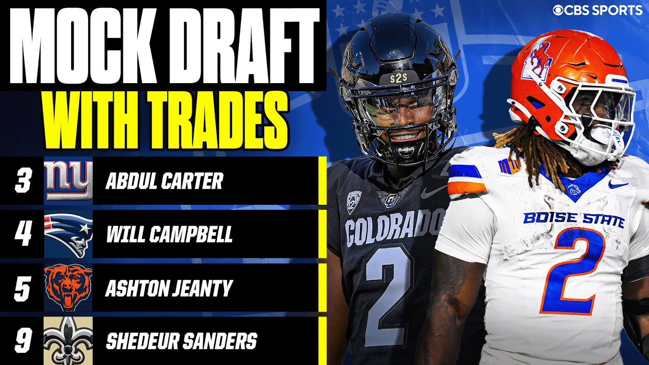 2025 NFL Mock Draft: Bears TRADE UP to get franchise RB, Saints get QB ...