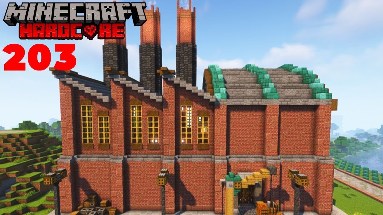 Starting our AUTOMATIC COBBLESTONE FACTORY in Minecraft Hardcore! - YouTube