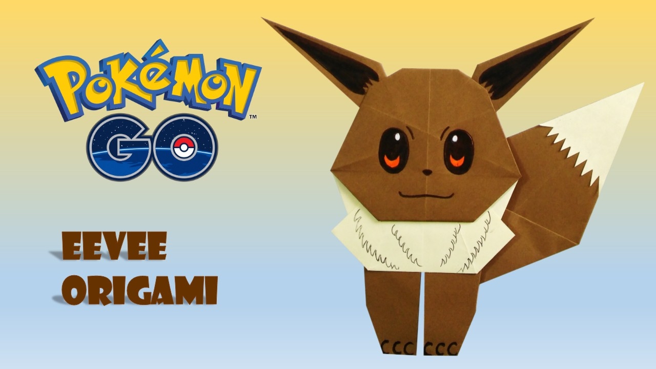 POKEMON GO - Origami EEVEE Tutorial DIY origami how to make origami ...