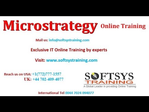 Microstrategy Training | Microstrategy BI Online Training | MSTR Video Tutorials - YouTube