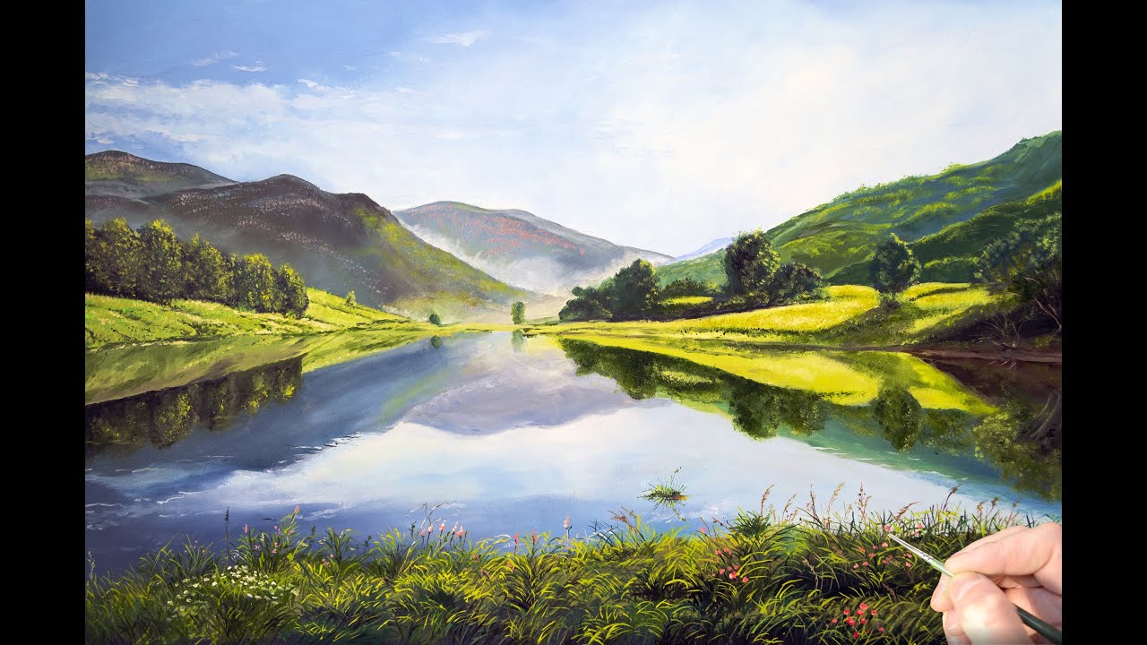 How to Paint a Landscape | Oil & Acrylic - YouTube