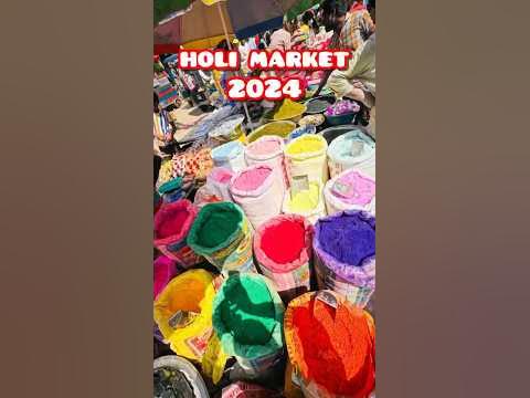Cheapest Holi Market 2024 | Exploring Gulal,,Pichkari, ₹4RS holi stash😱 |sadar bazar delhi - YouTube