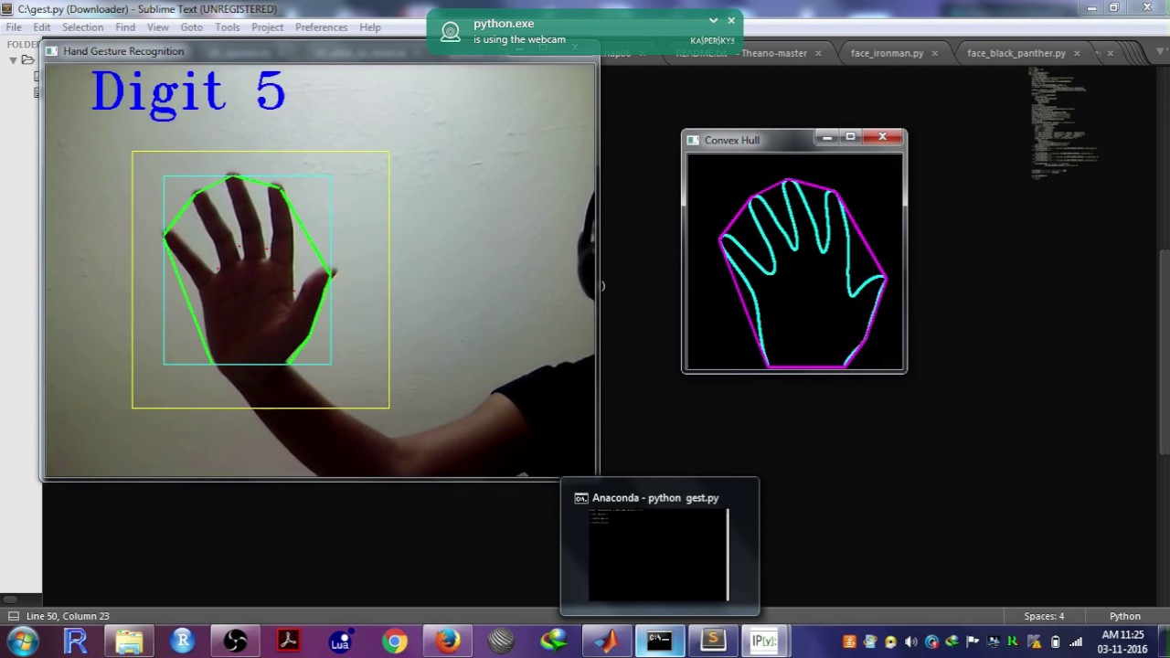 Hand gesture recognition - YouTube