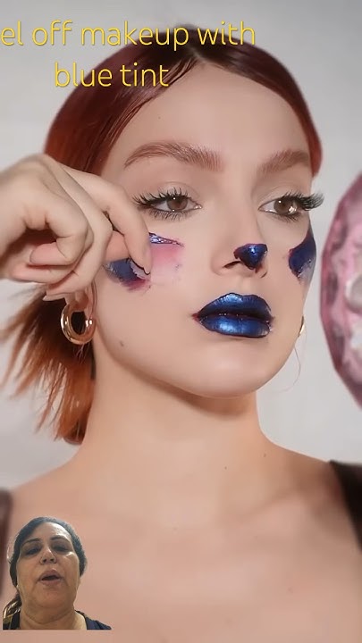 Peel Off Makeup With Blue Tint Shorts Ytshots Trending Viral